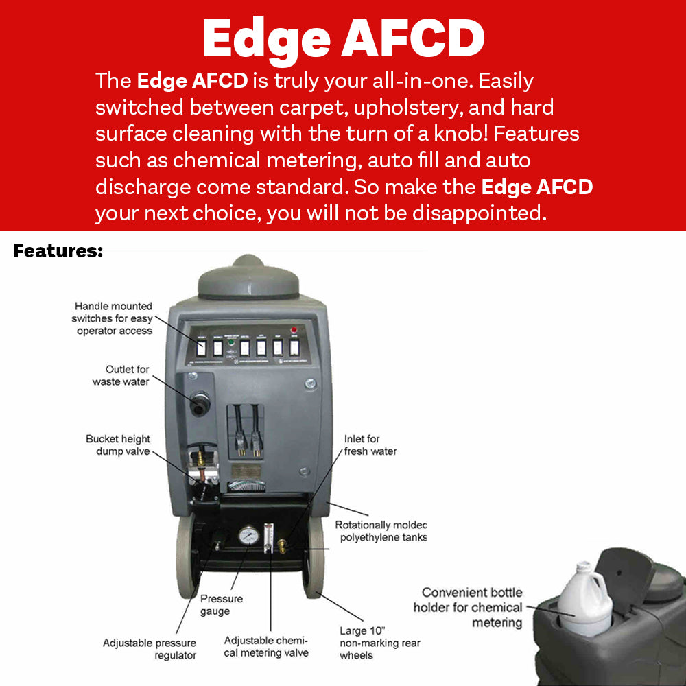 Edge Afco Heated Carpet & Hard Floor Extractor 800 PSI Adjustable ...